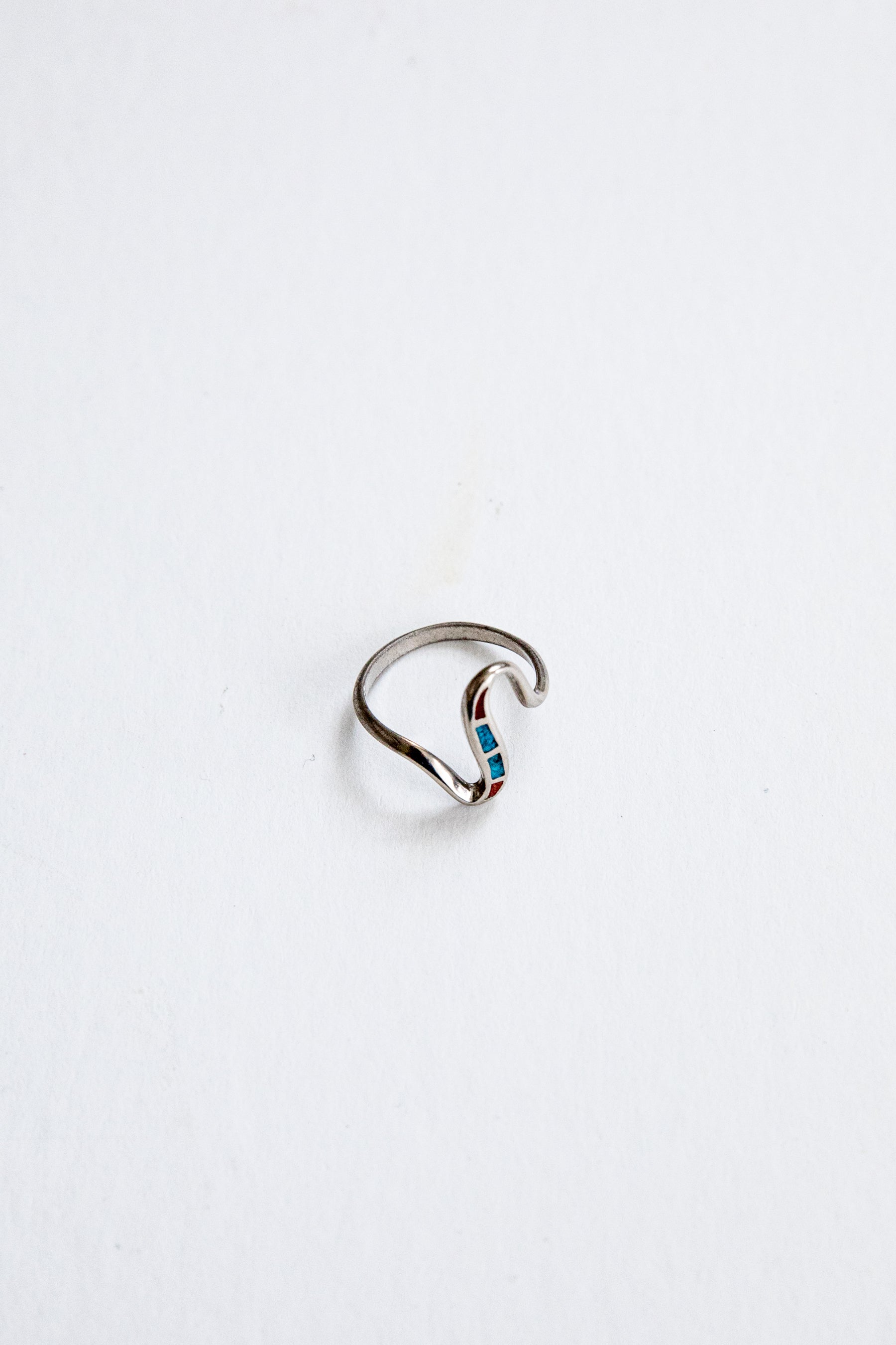 Turquoise + Coral Squiggle Ring – Prism Boutique