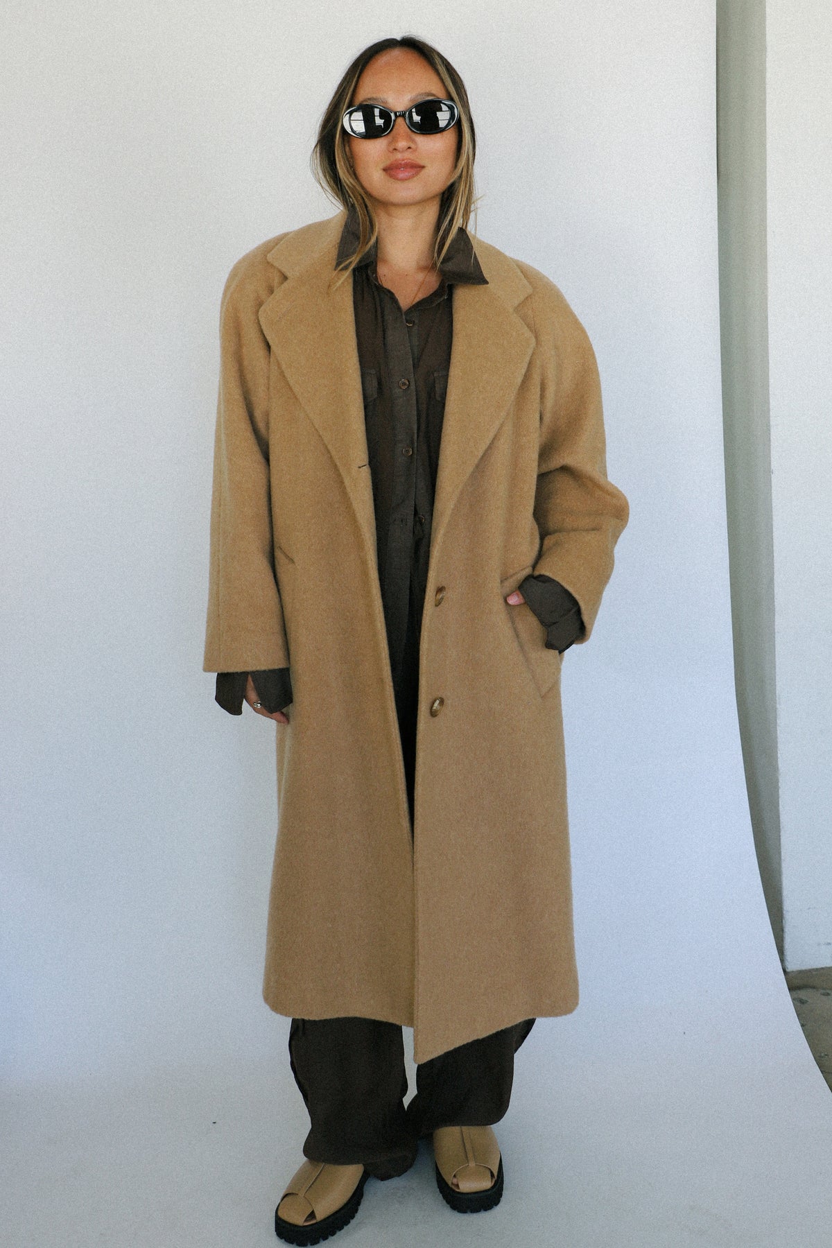 JNY Camel Wool Coat — Prism Boutique