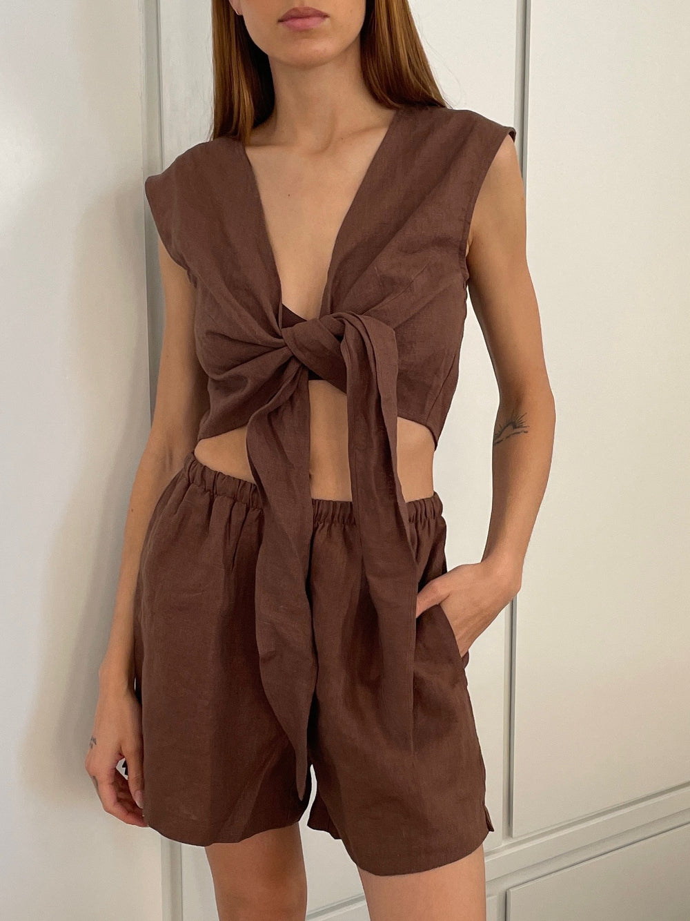 Chocolate Allison Short — Prism Boutique