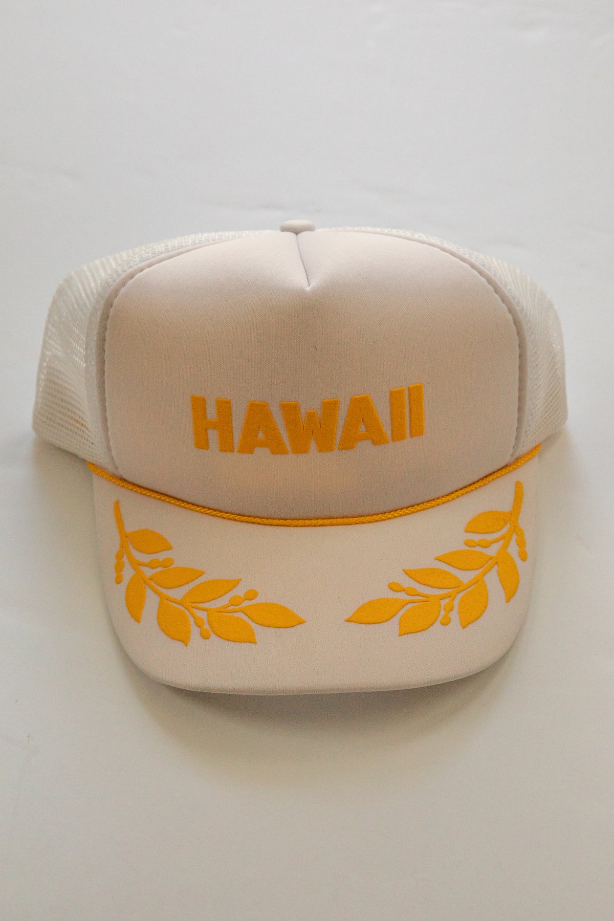 White Hawaii Trucker Hat — Prism Boutique