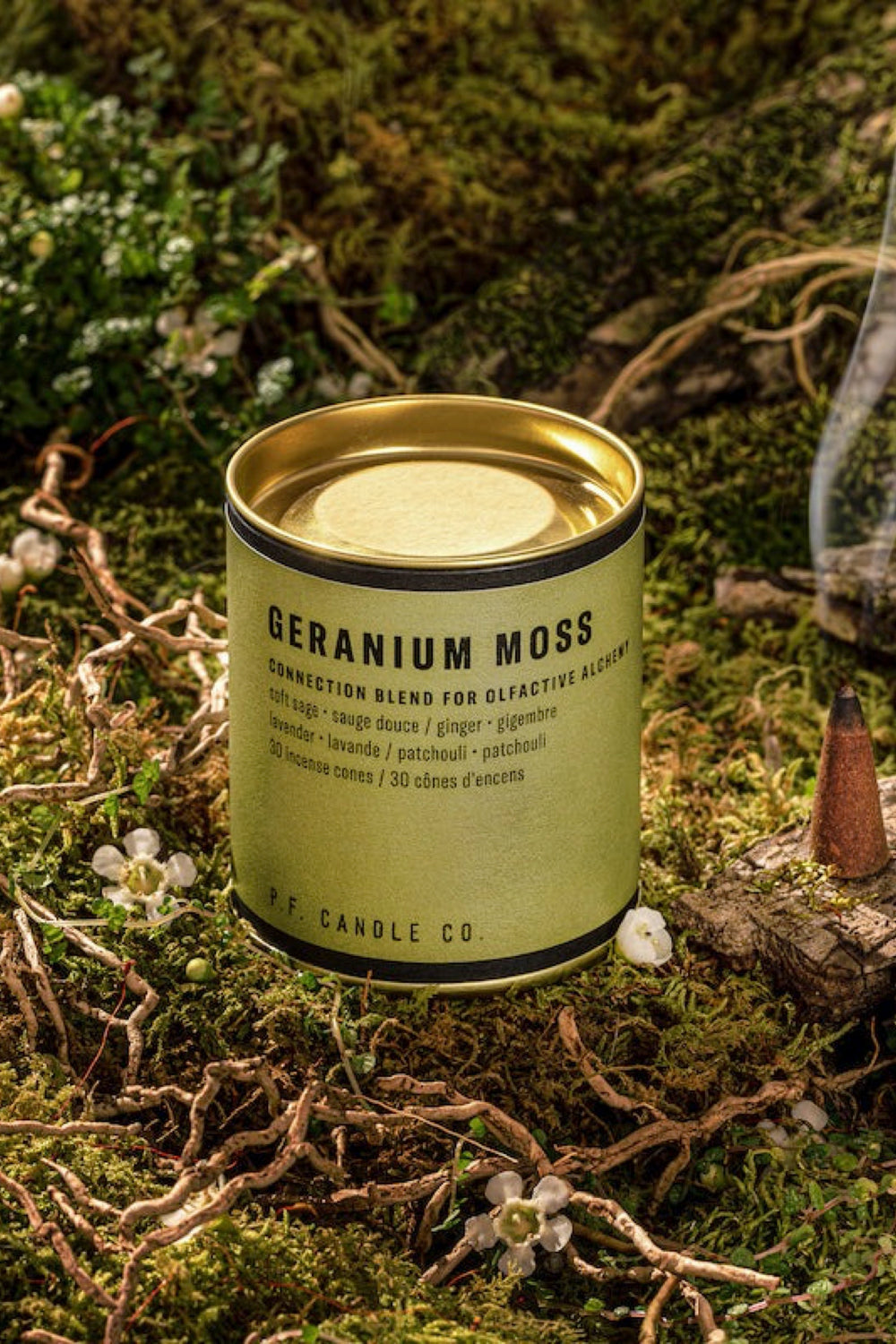 Geranium Moss Incense Cones — Prism Boutique