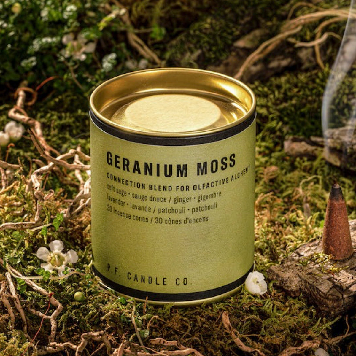 Geranium Moss Incense Cones — Prism Boutique
