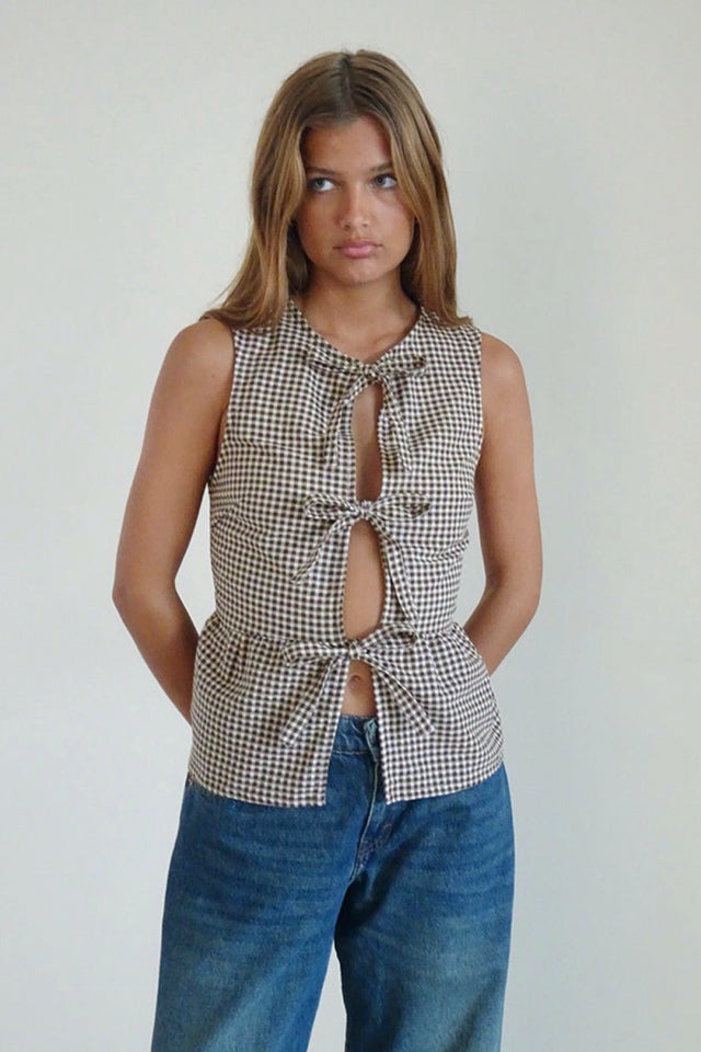 Brown Gingham Kayvata Tank – Prism Boutique