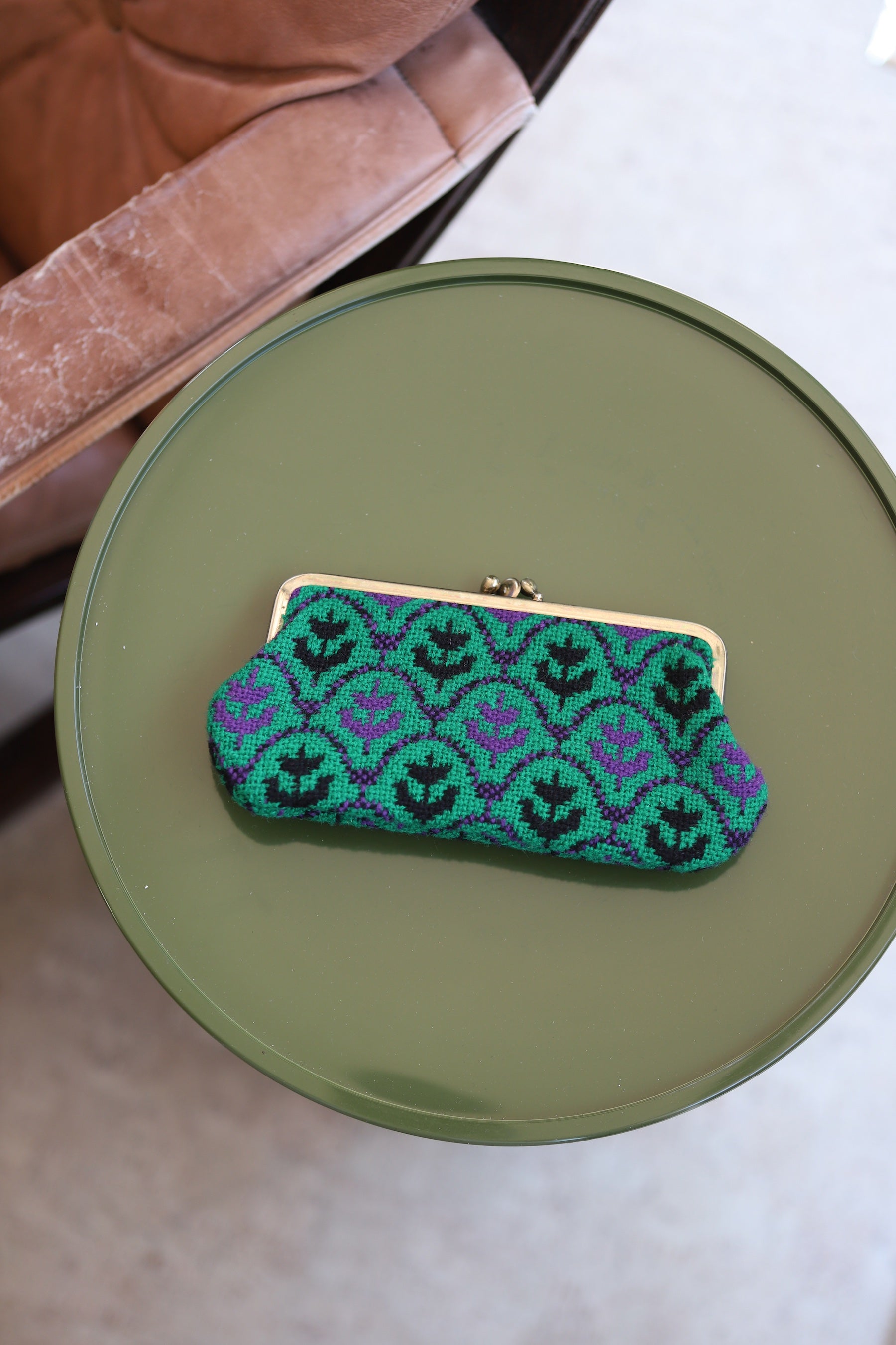 Green + Purple Tapestry Wallet – Prism Boutique