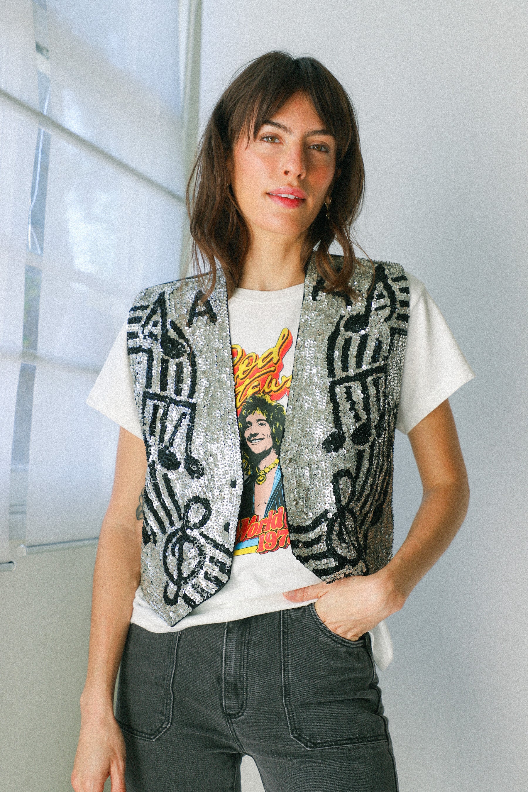 Sequin Music Vest – Prism Boutique
