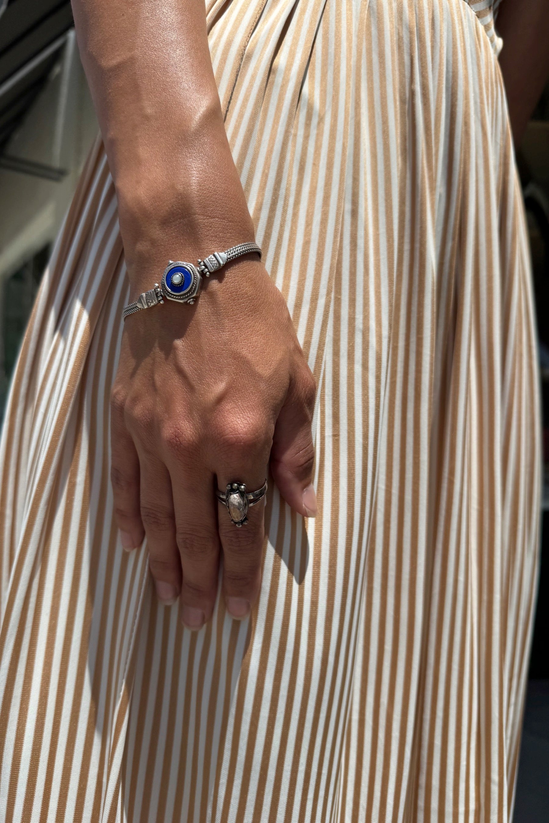 Sterling Peach Stone Ring – Prism Boutique