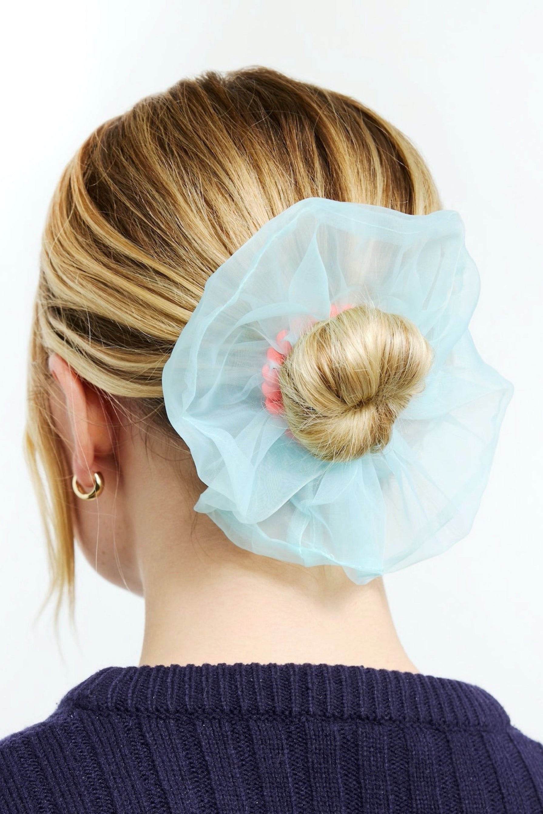 Blue + Punch Organza Scrunchie — Prism Boutique