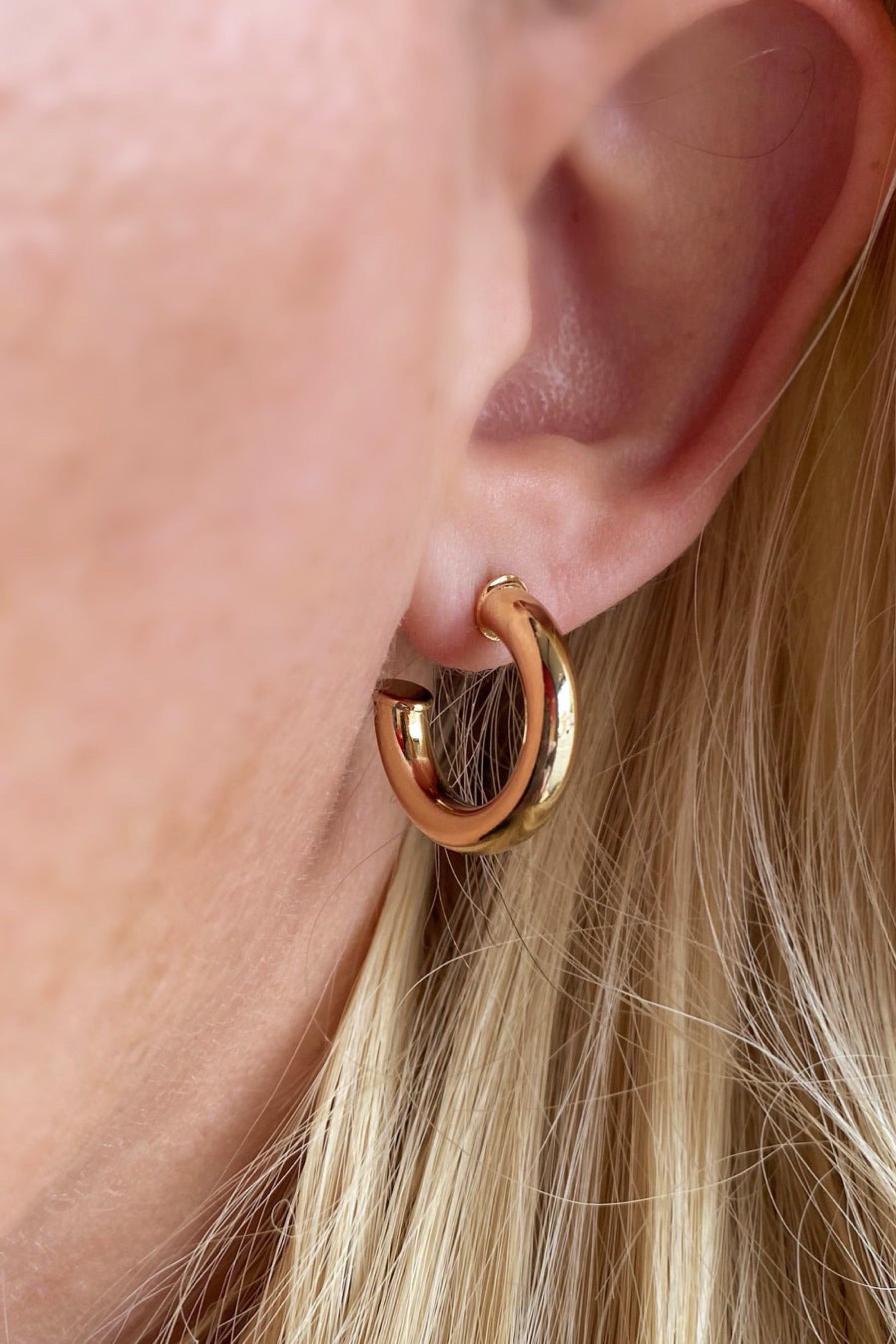 Gold half hoops store