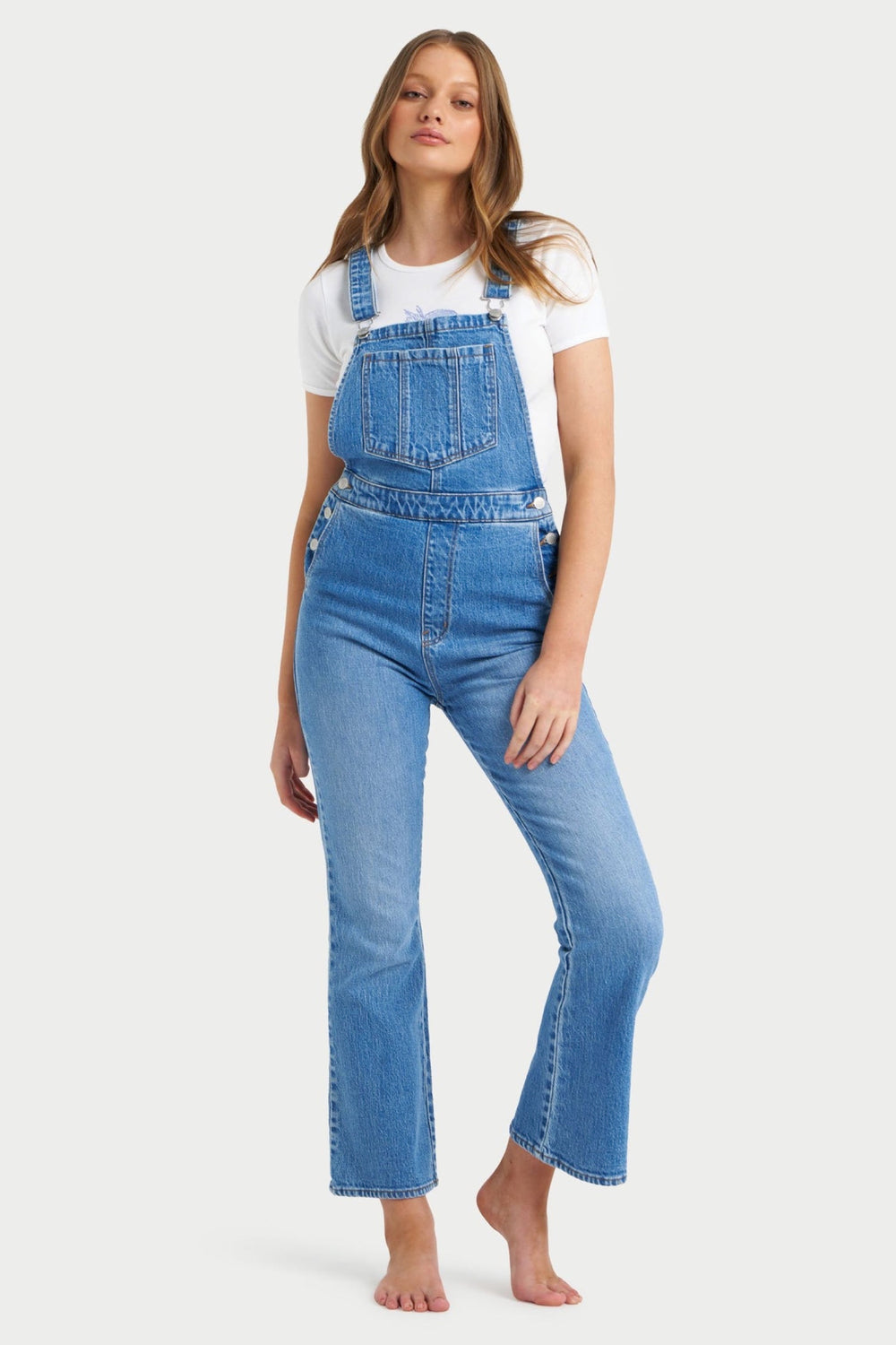 Eco Salty Blue Dusters Crop Bootcut Overall — Prism Boutique