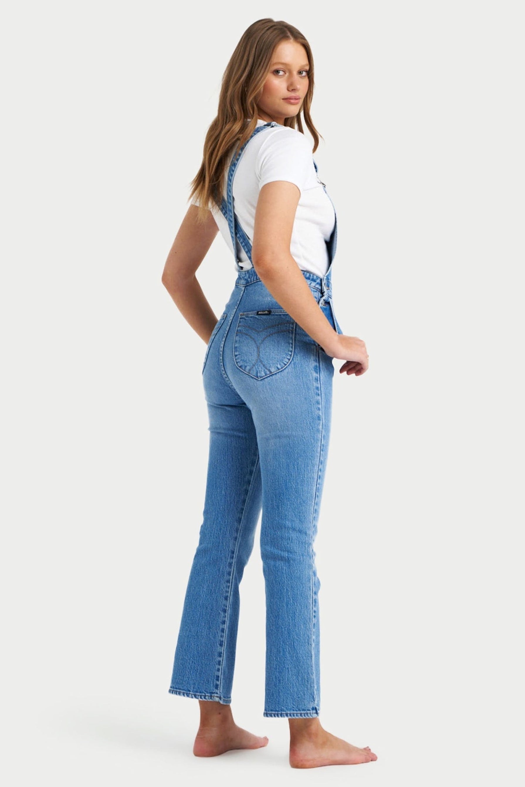 Eco Salty Blue Dusters Crop Bootcut Overall — Prism Boutique