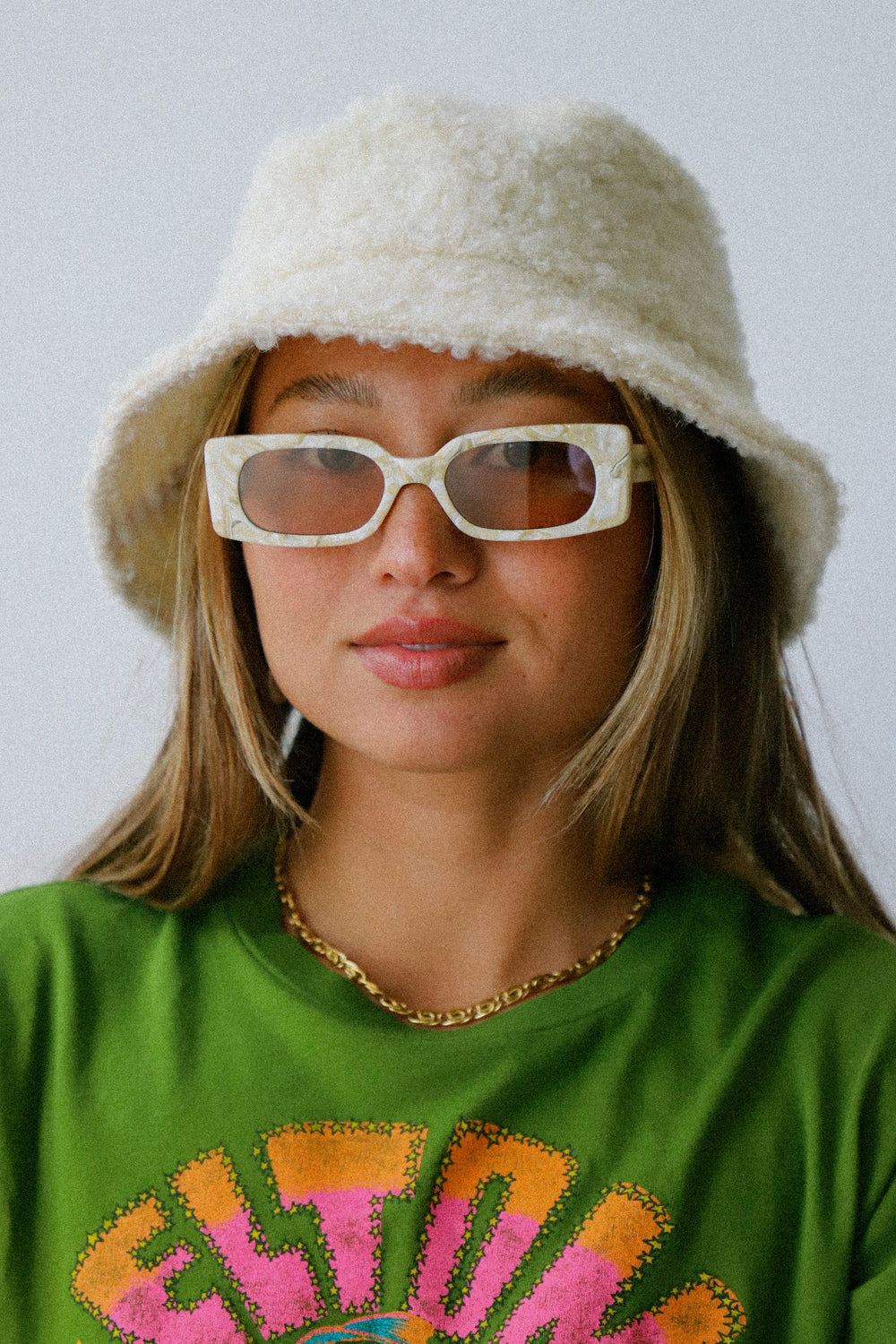 Ivory Boucle Shore Bucket — Prism Boutique