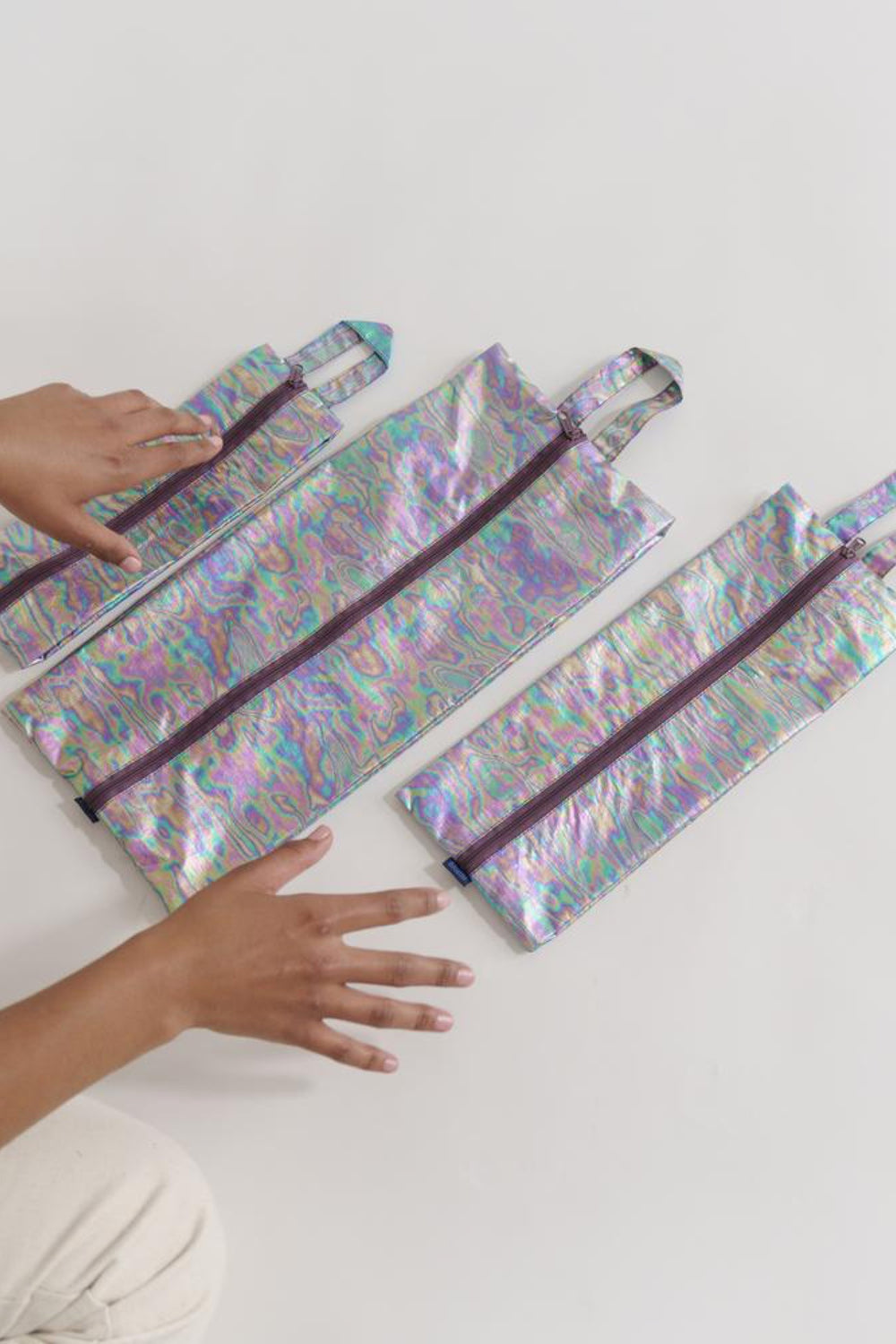 Rainbow Metallic 3D Zip Set — Prism Boutique