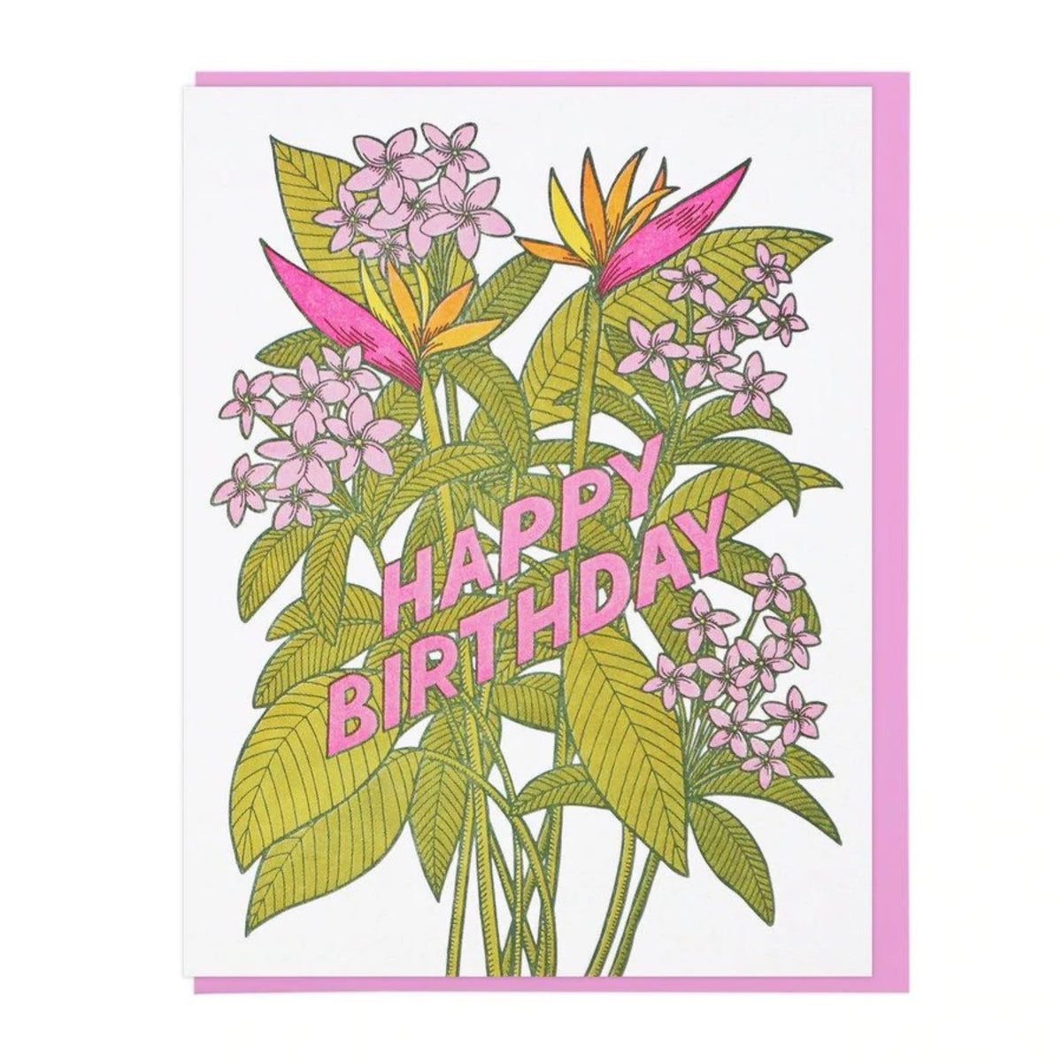 Tropical Flowers Birthday Card — Prism Boutique