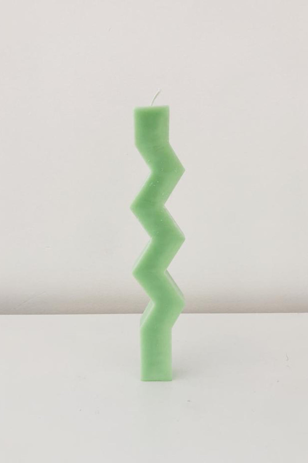 Green Zig Zag Candle — Prism Boutique