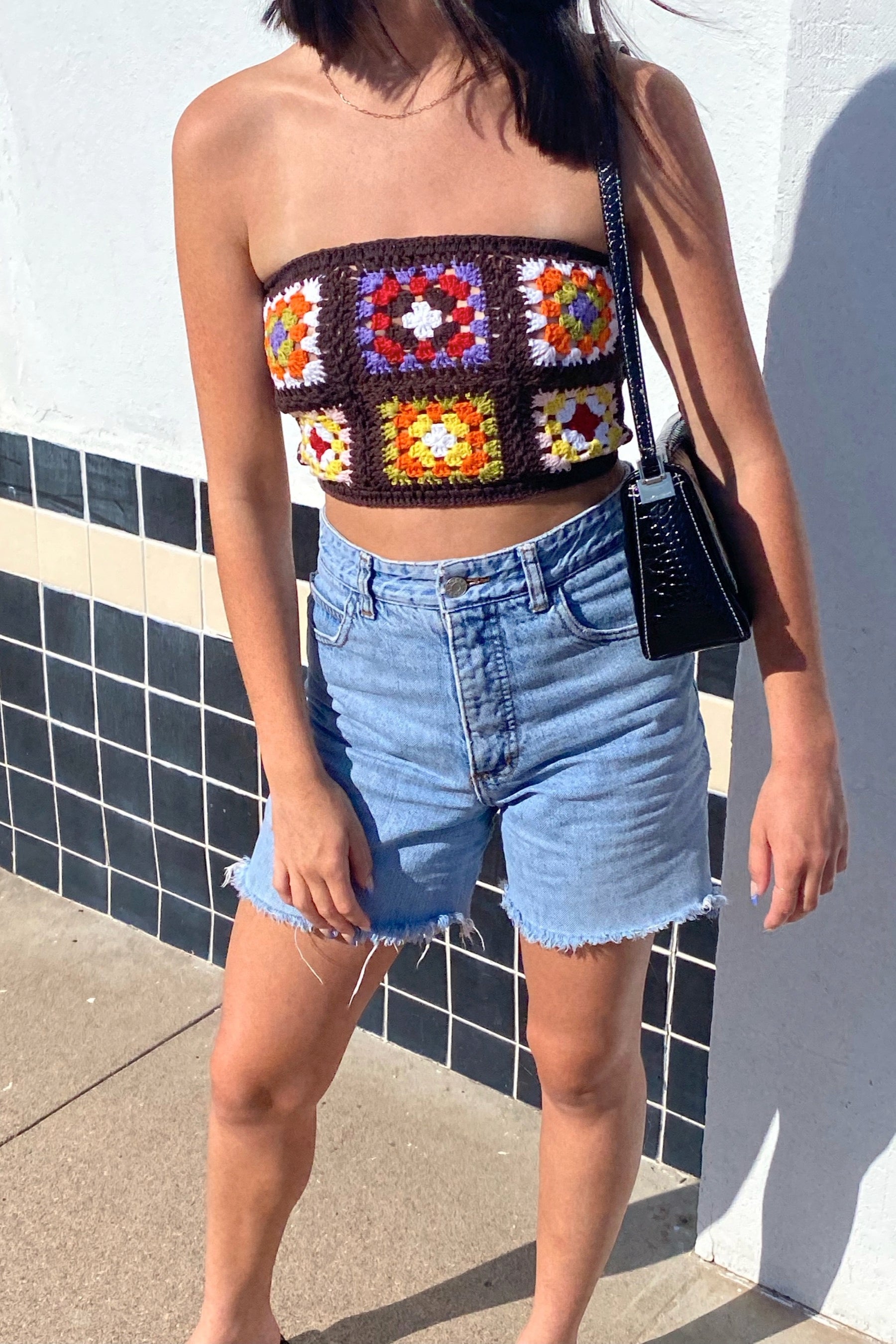 Patchwork Floral Tube Top – Prism Boutique