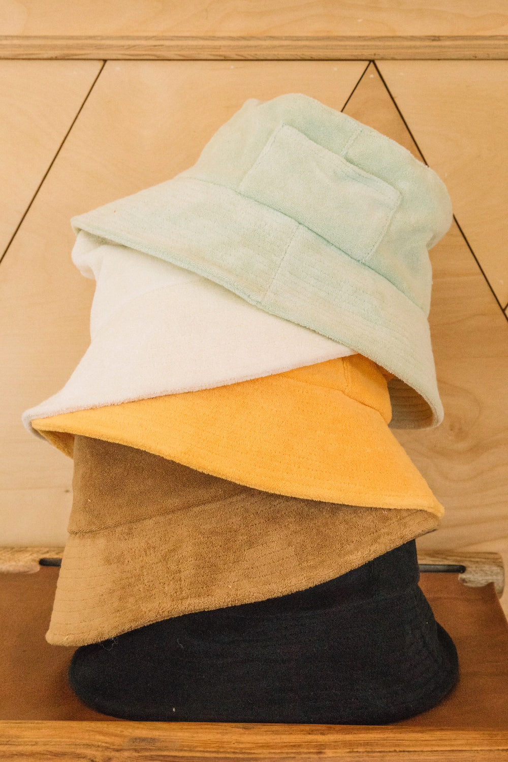 Coffee Terry Wave Bucket Hat — Prism Boutique