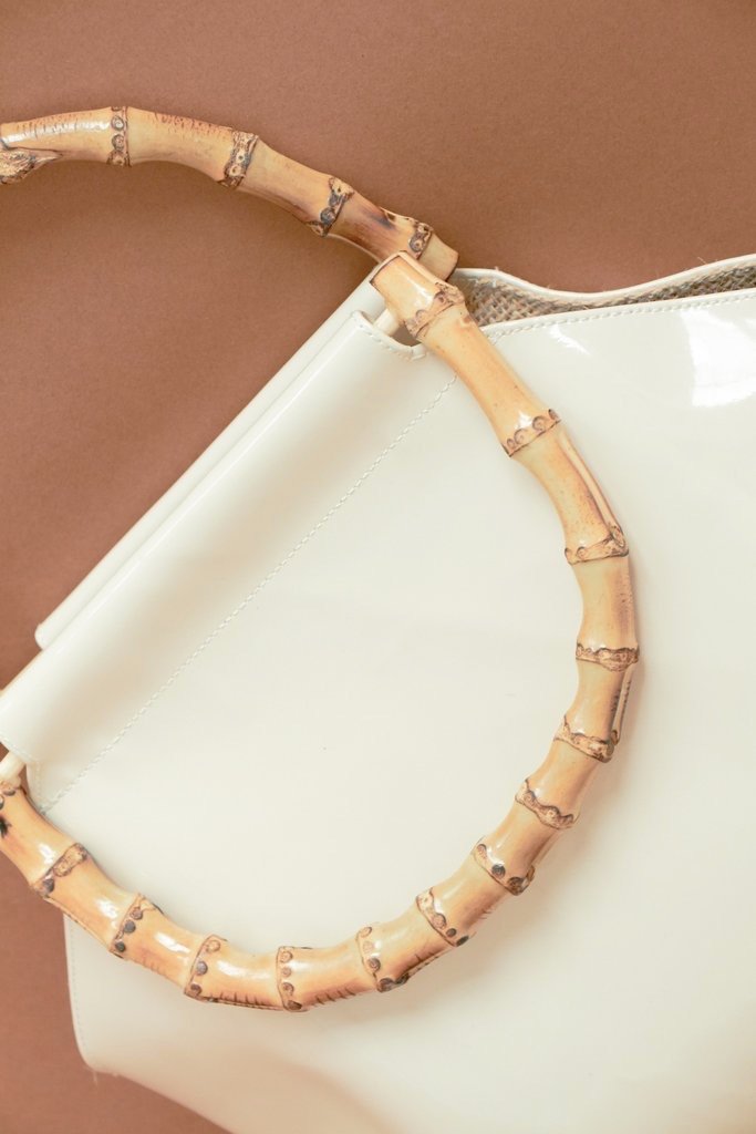 Vegan Leather Bamboo Bag — Prism Boutique
