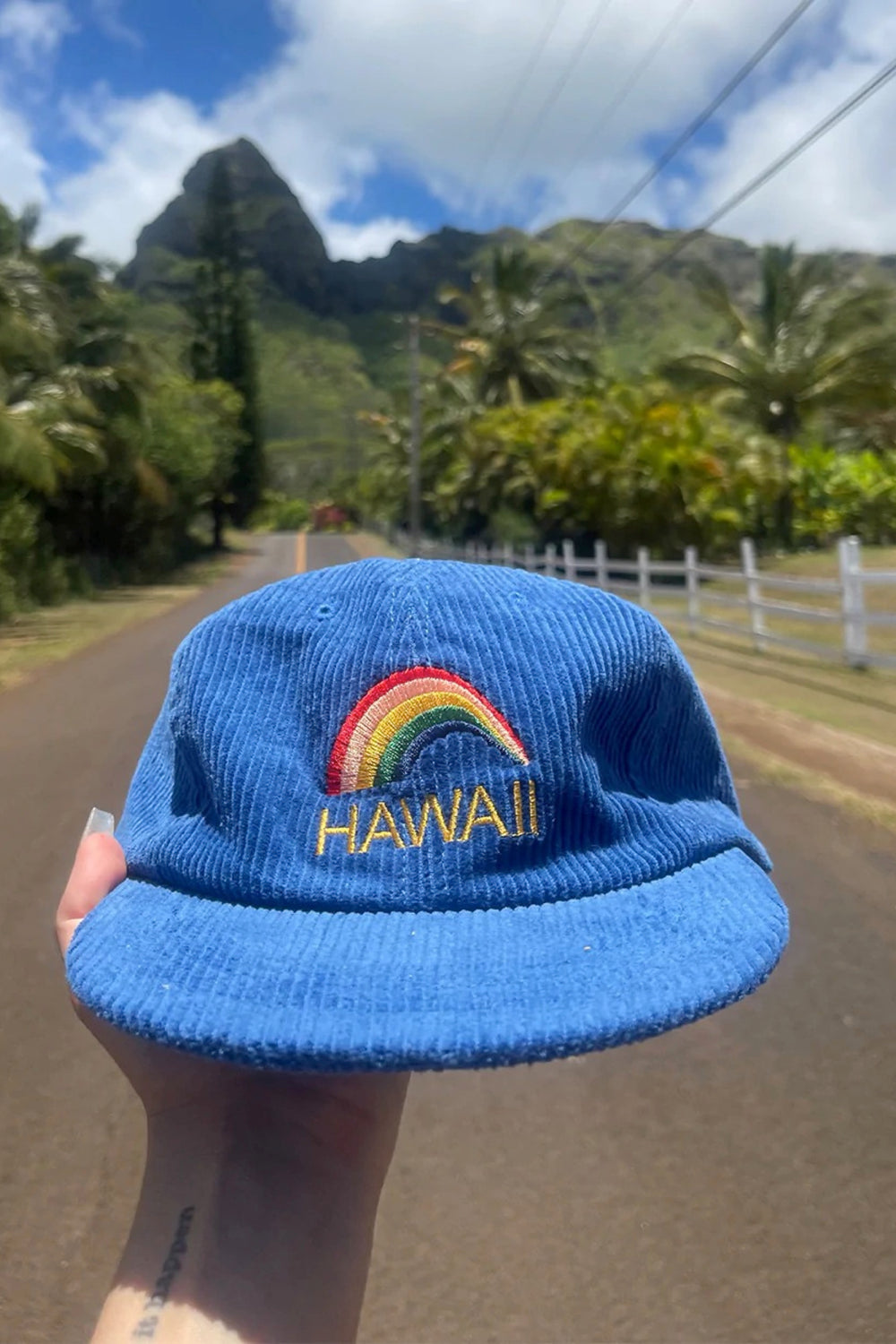 Navy Cord Hawaii Hat — Prism Boutique
