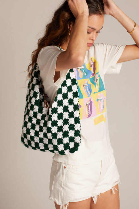 Green Checker Sicilian Bag – Prism Boutique