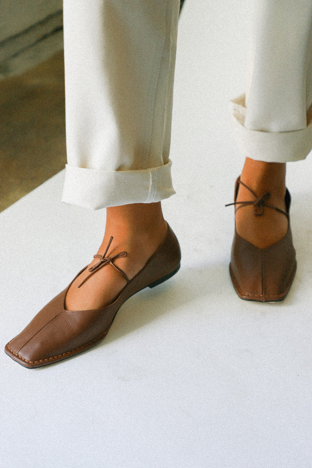 Chestnut Brown Sway Flat — Prism Boutique