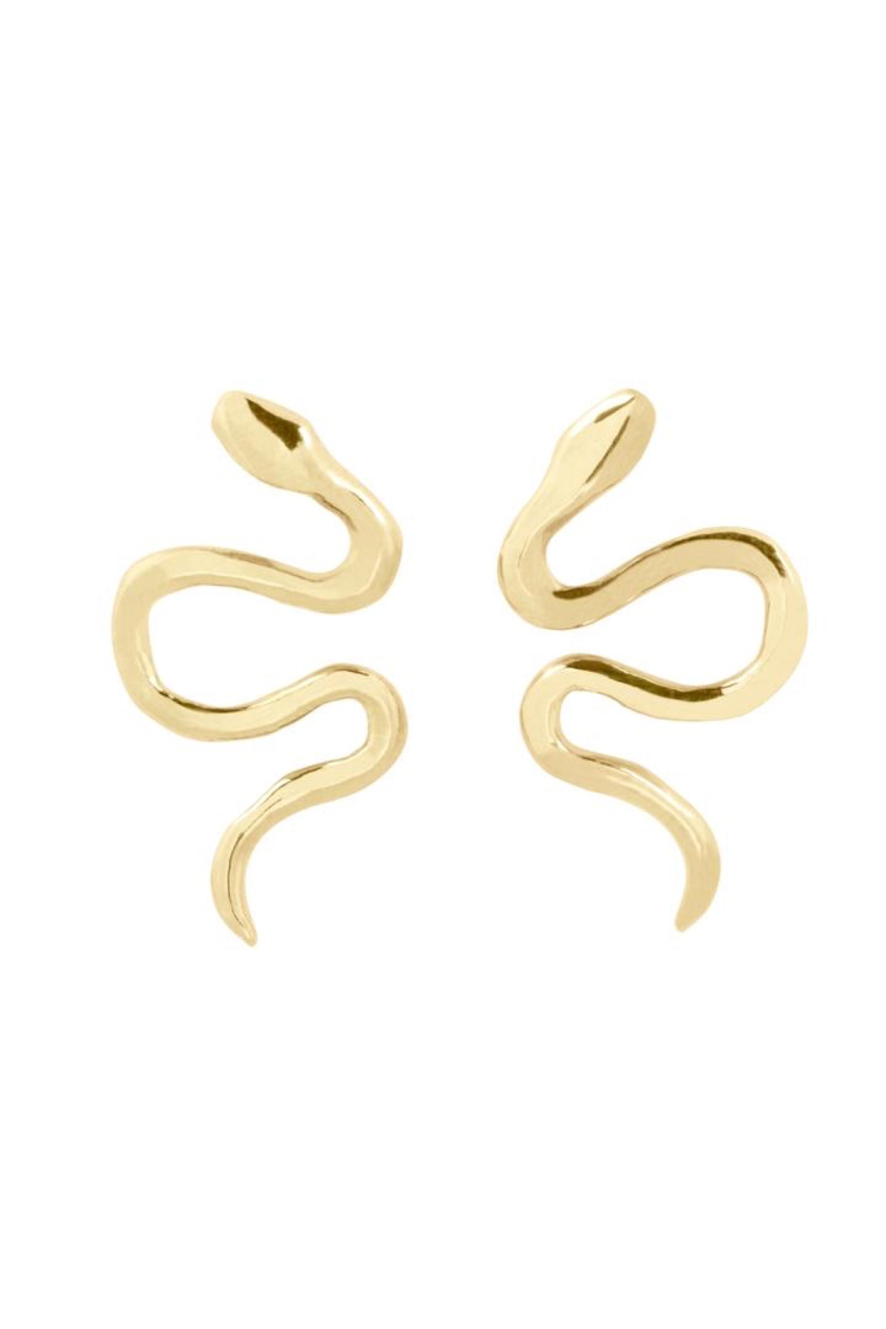 Gold Serpent Studs — Prism Boutique