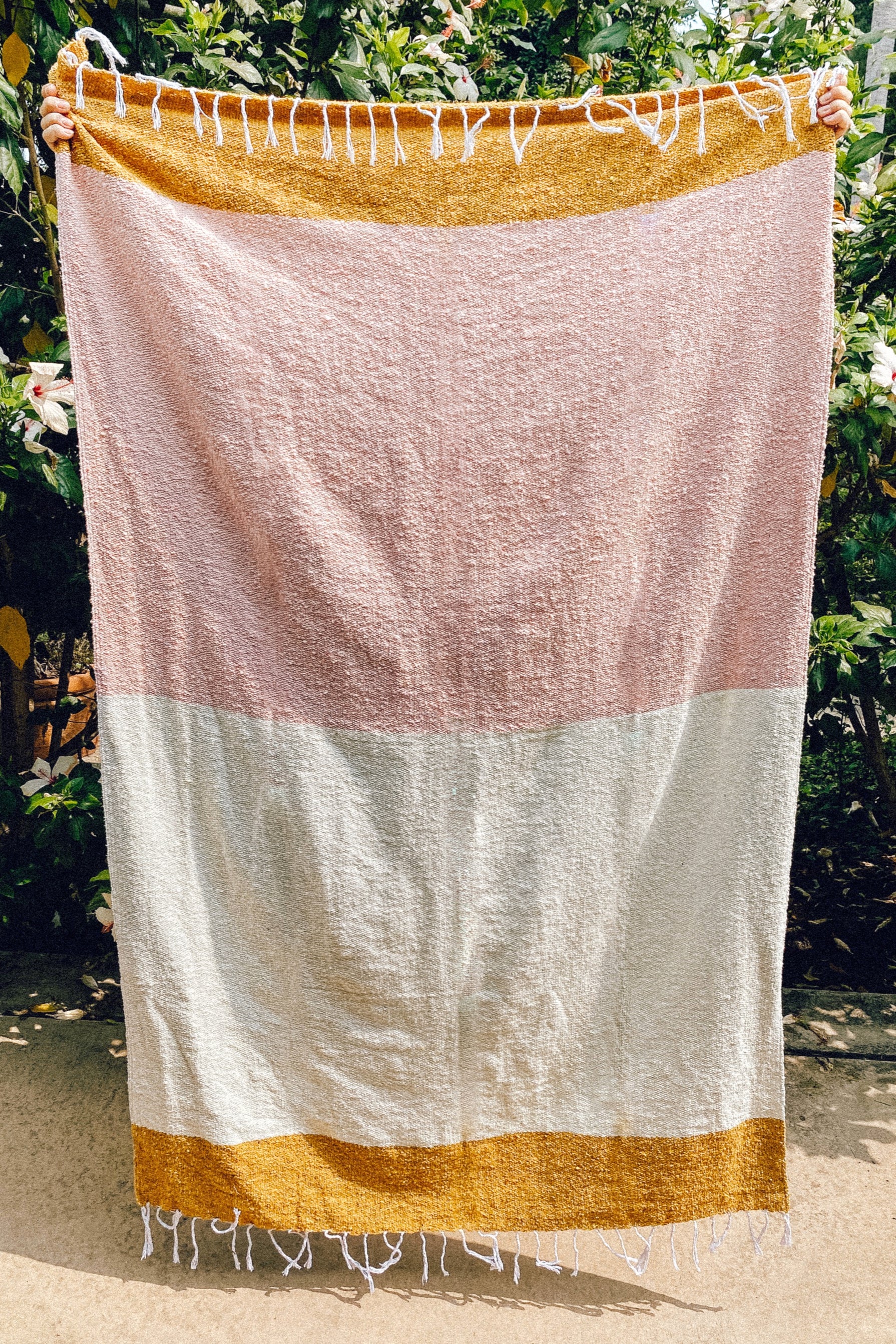 Natural Pink Sunday Throw — Prism Boutique