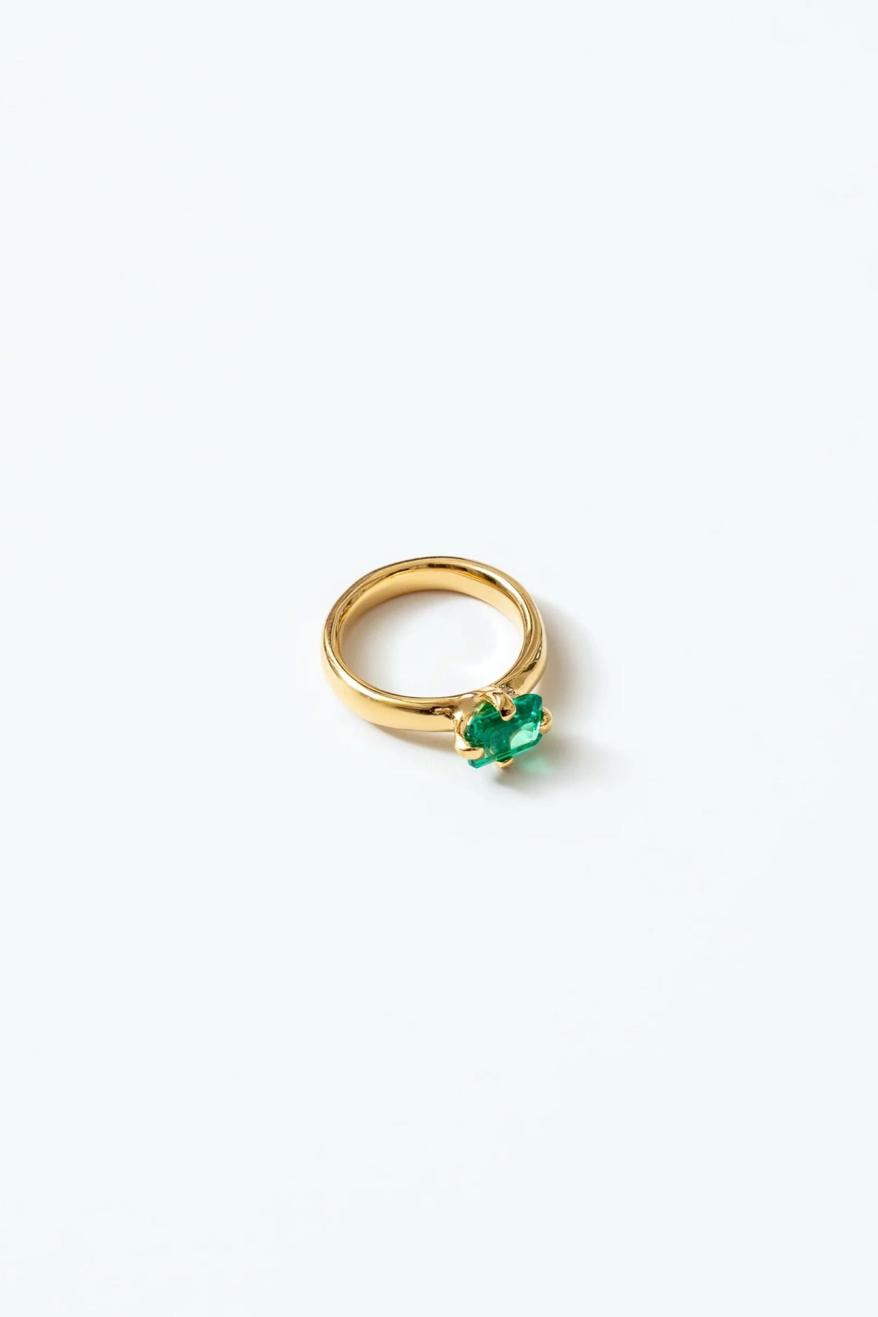 Gold + Emerald Mel Ring – Prism Boutique