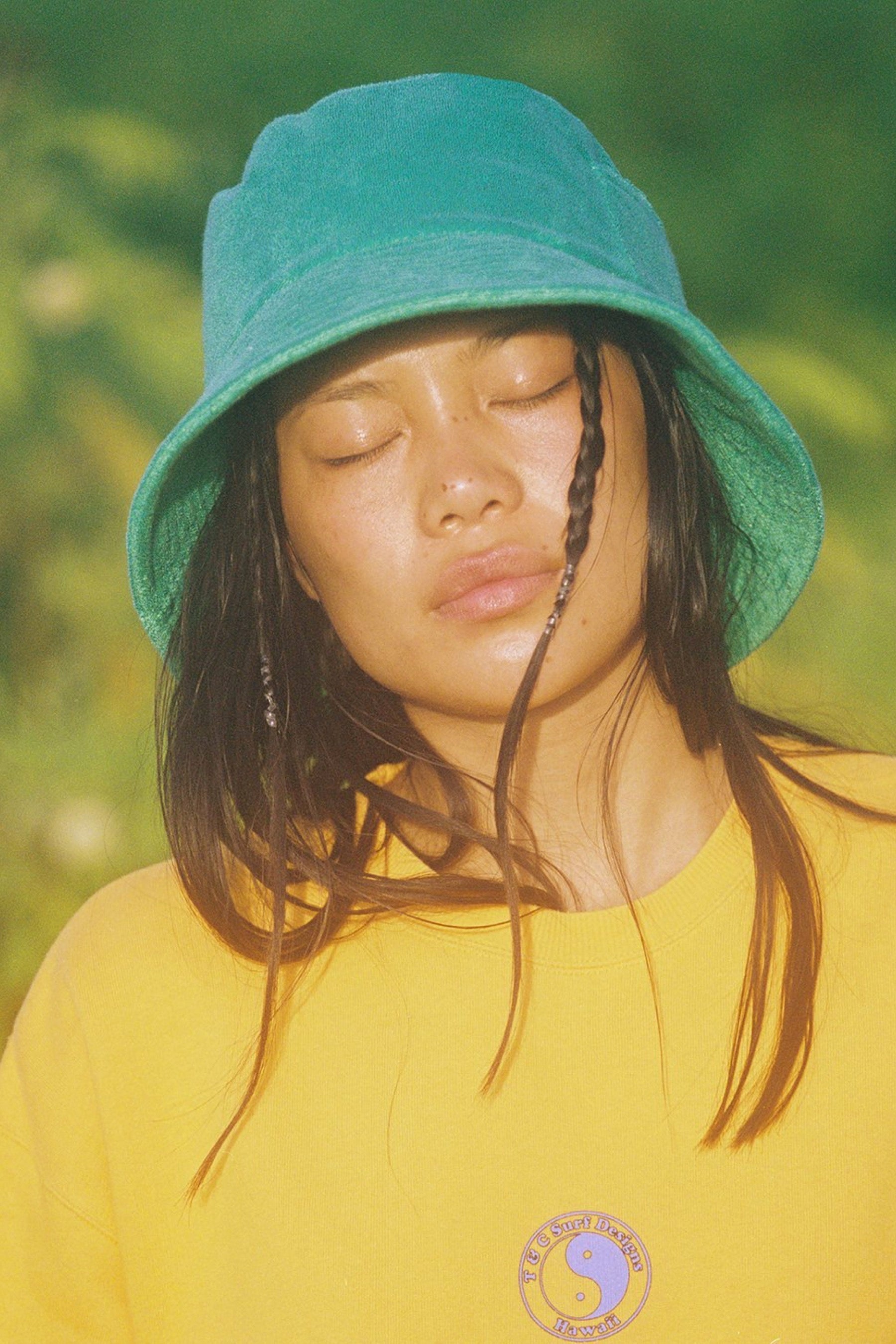 Green Terry Wave Bucket Hat – Prism Boutique