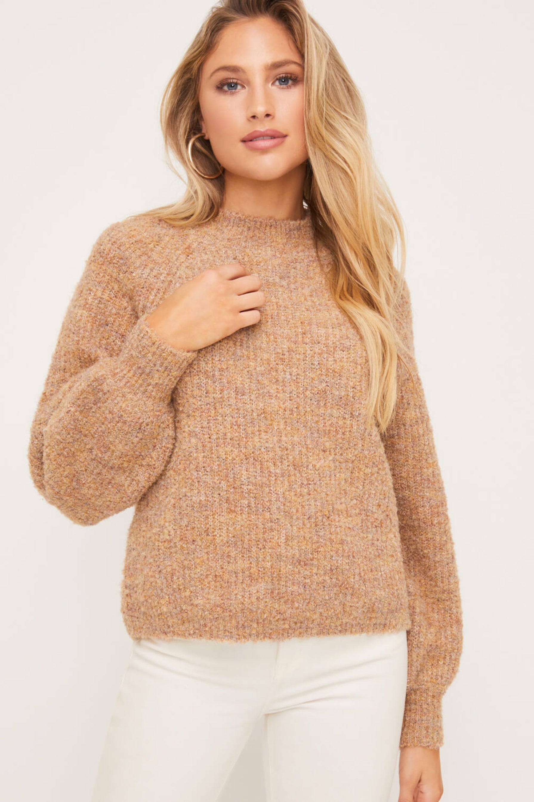 Speckled Mockneck Sweater — Prism Boutique