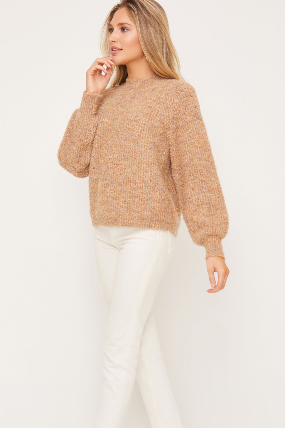 Speckled Mockneck Sweater — Prism Boutique