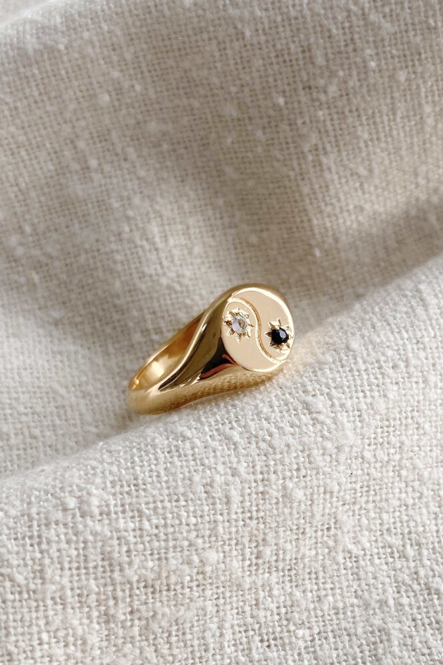 Gold Yin Yang Ring — Prism Boutique