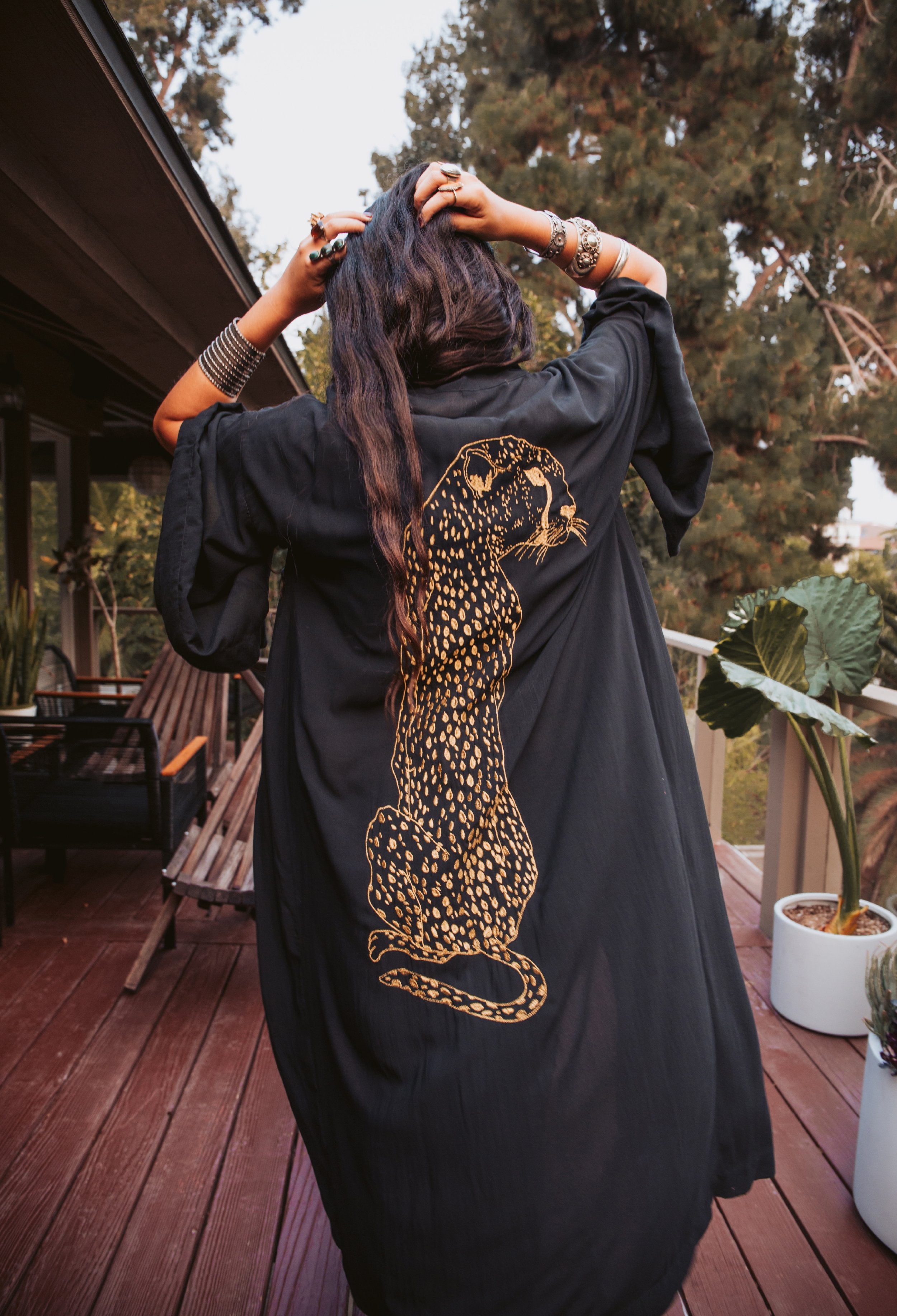 Black Cheetah Anniversary Robe – Prism Boutique