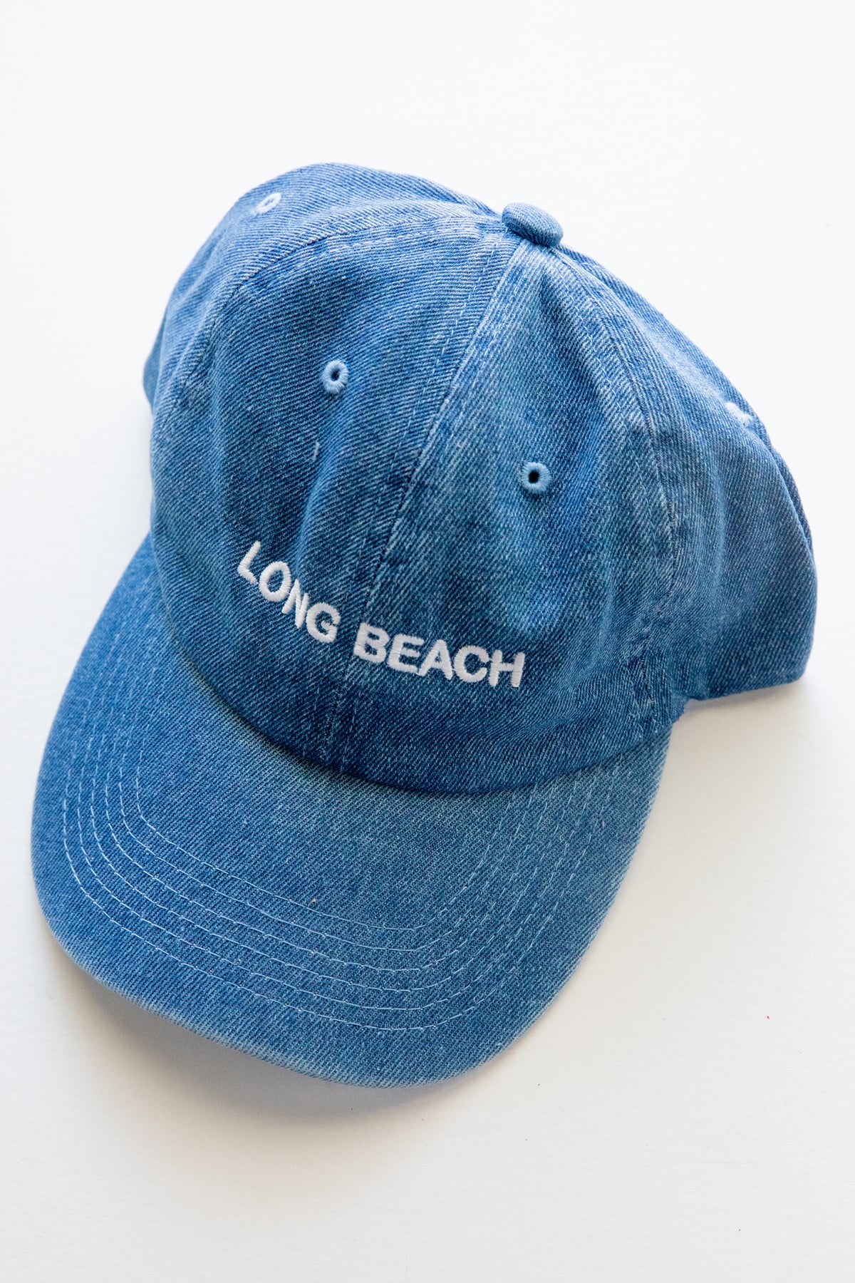 X Prism Denim Long Beach Hat — Prism Boutique