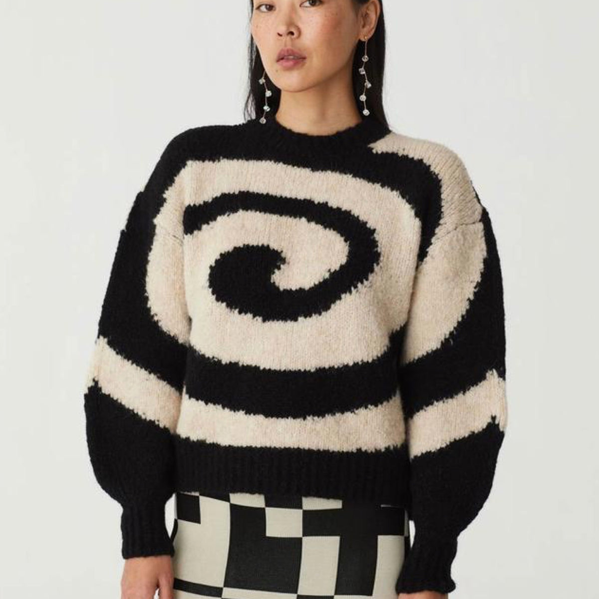 Black Twister Sweater — Prism Boutique